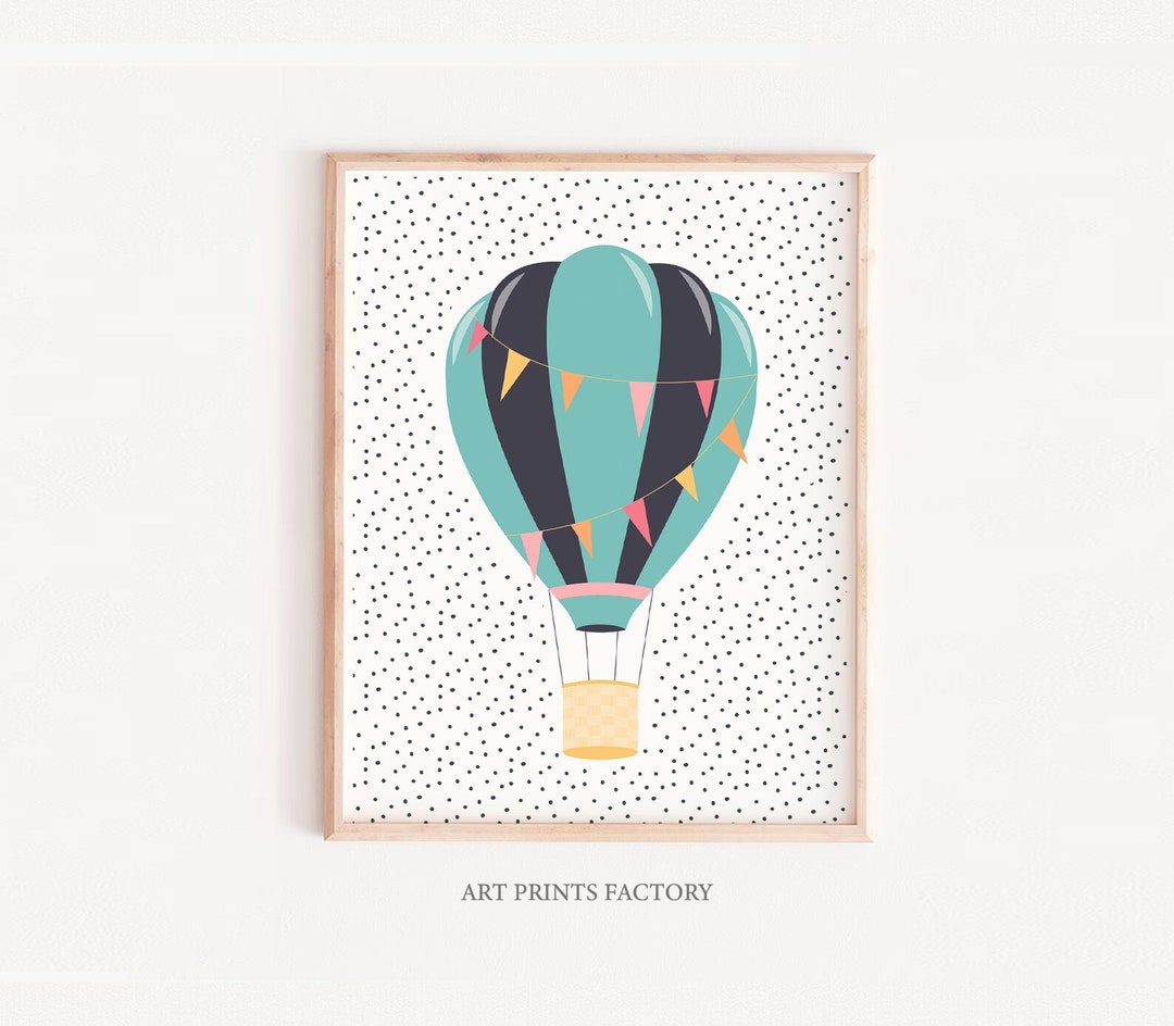 Air Balloon Prints, Nursery Art, Baby Printable, Air Balloon Wall Art ...