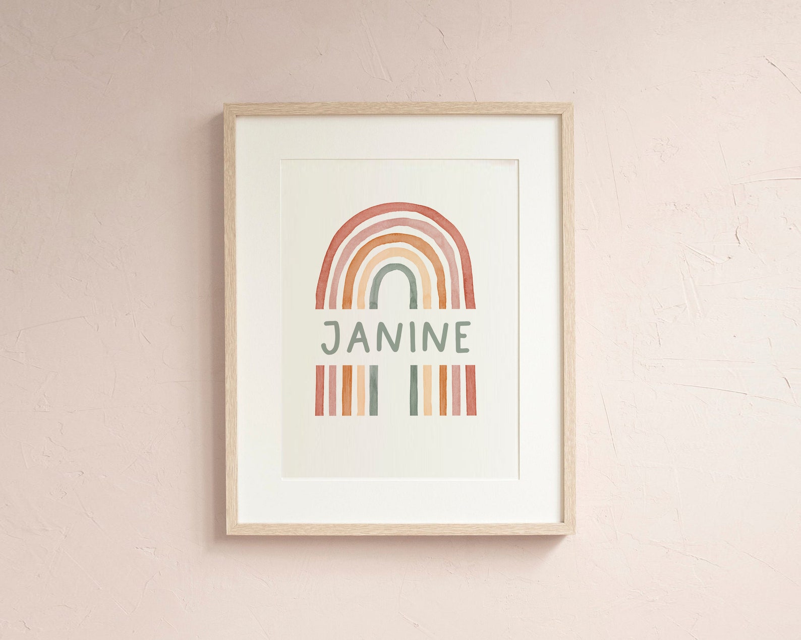 Rainbow Name Print Rainbow Print Custom Nursery Print - Etsy