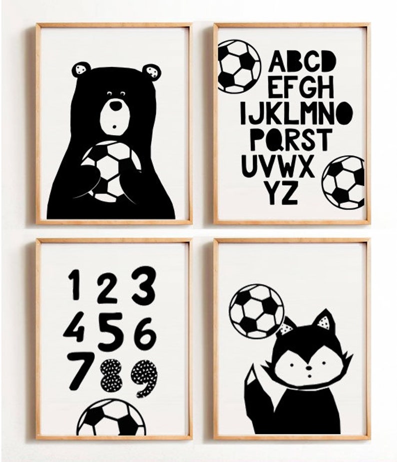 INSTANT DOWNLOAD Sports Boy Wall Decor Alphabet Soccer - Etsy