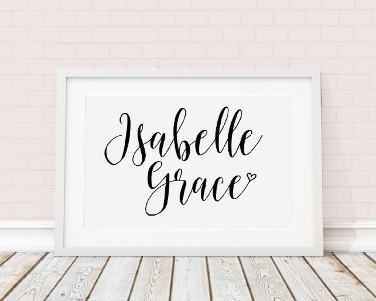 Baby Girl Custom Calligraphy Name Printable Nursery Name - Etsy