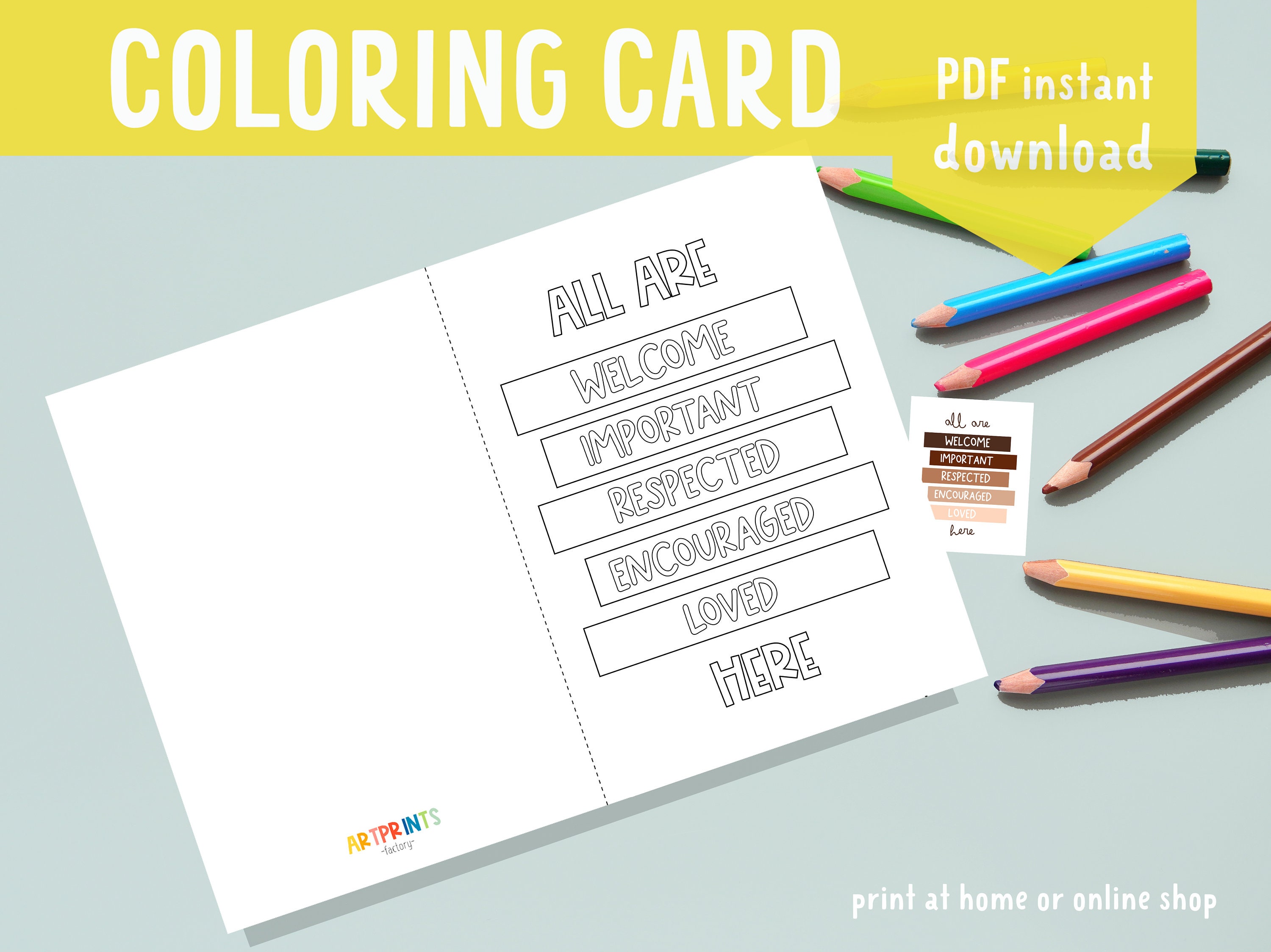 Coloring Poster for Kids Pdf Printable Colouring Sheets - Etsy Canada