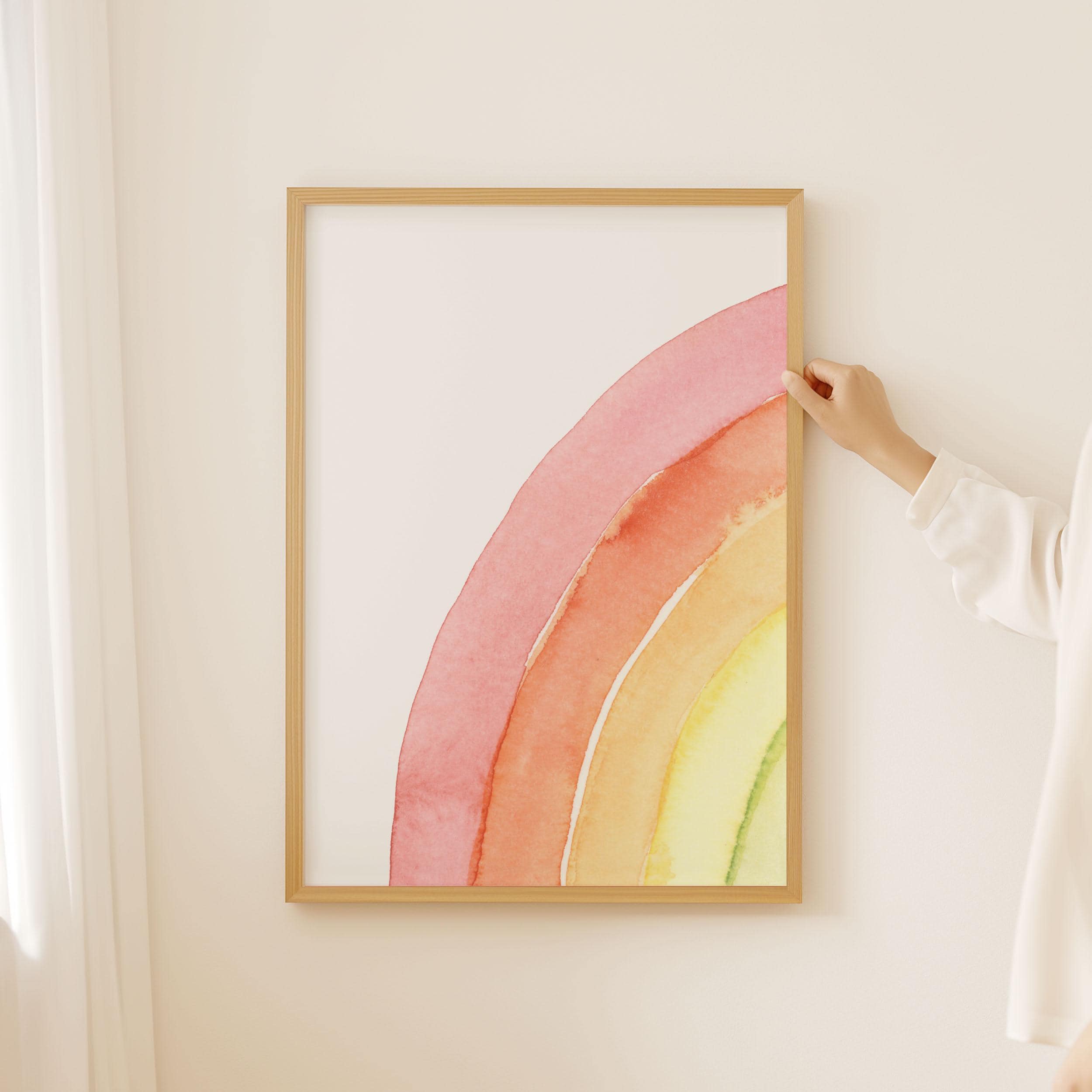Watercolor Rainbow Nursery Prints: Set of 3, Playroom Decor (digital ...