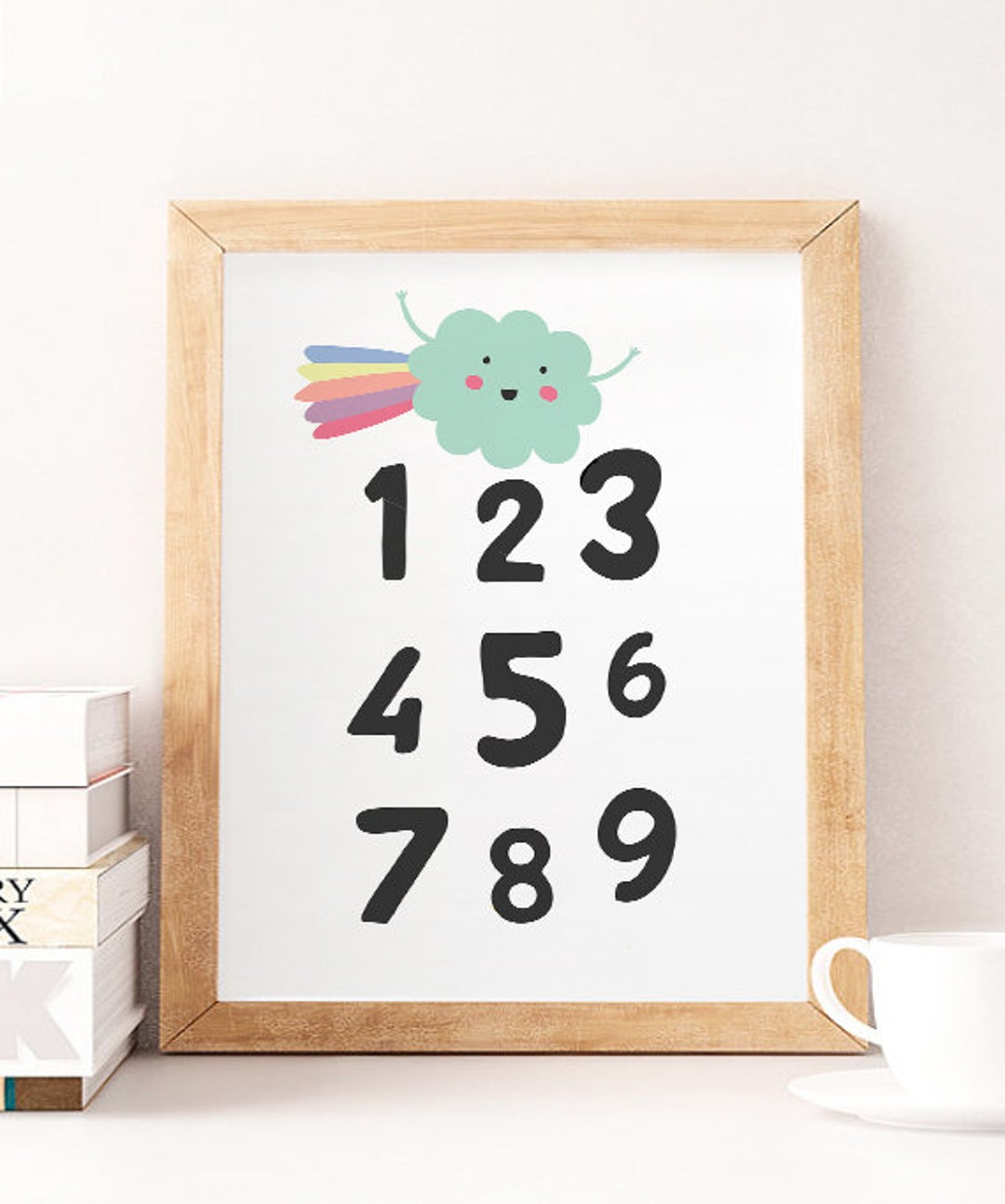 Numbers Printable Postergirls Nursery Number - Etsy
