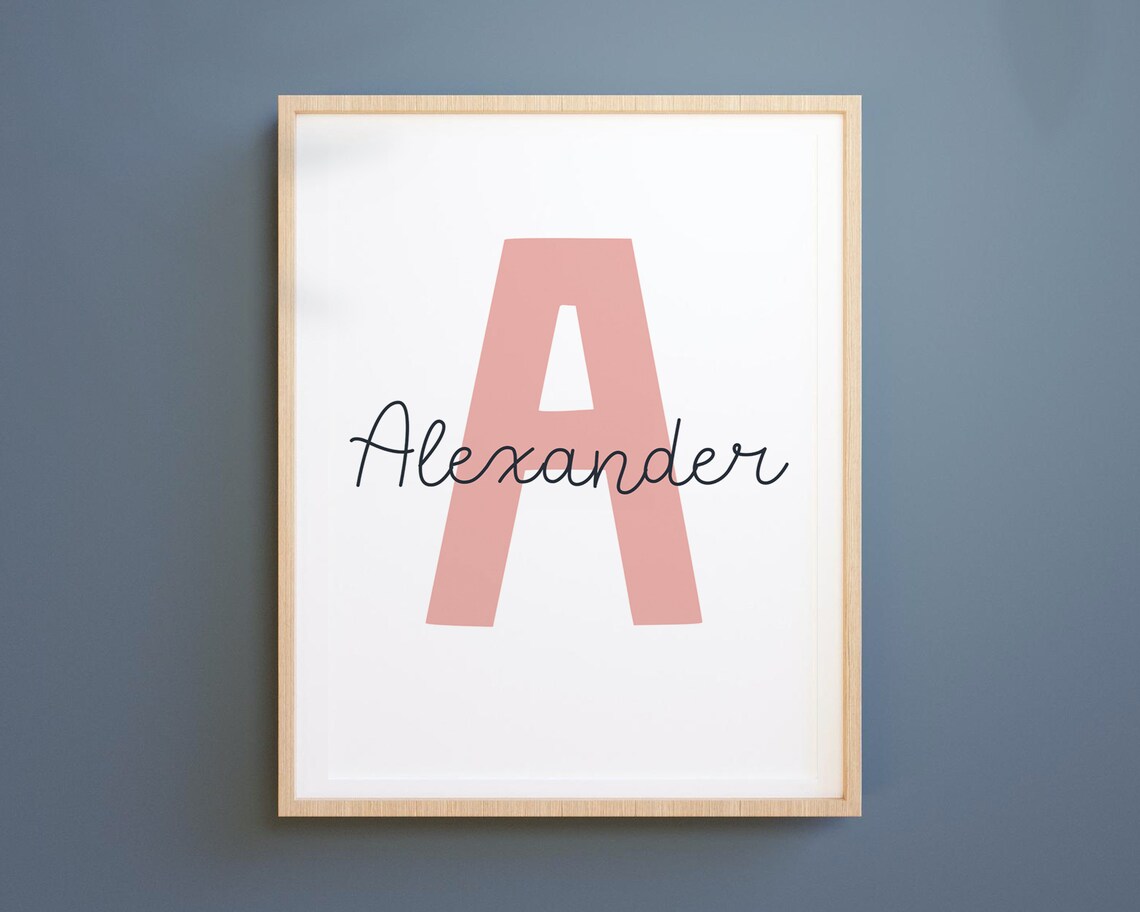 Custom Initial Print KIDS Name Printable Personalized Print - Etsy