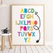 Alphabet arrow Poster Colorful Nursery Wall Decor ABC Art | Etsy