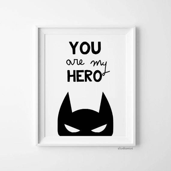 You Are My Superhero Typography Art Childrens Art Fun Super Hero