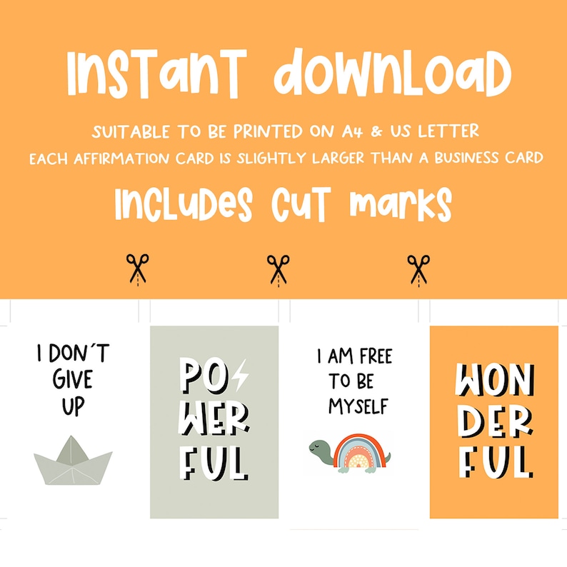 32 Affirmation Cards Positive Cards Daily Cards Affirmation | Etsy