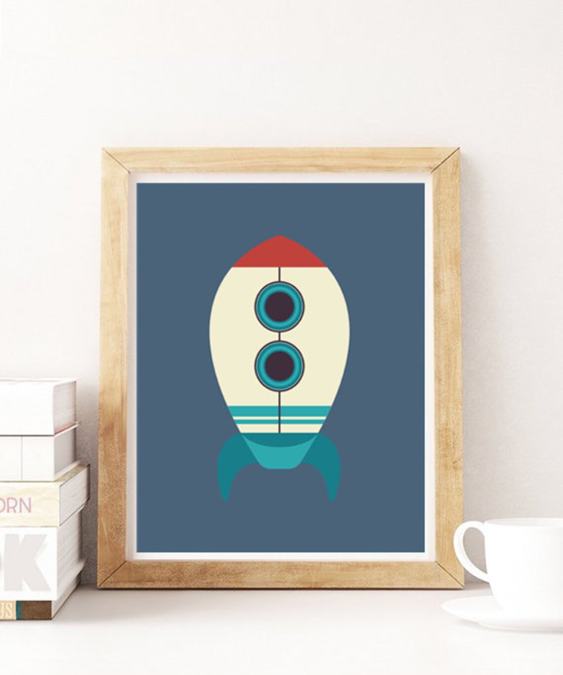 Vintage Rocket Print Set of 4 Rocket Print Space Wall Art | Etsy