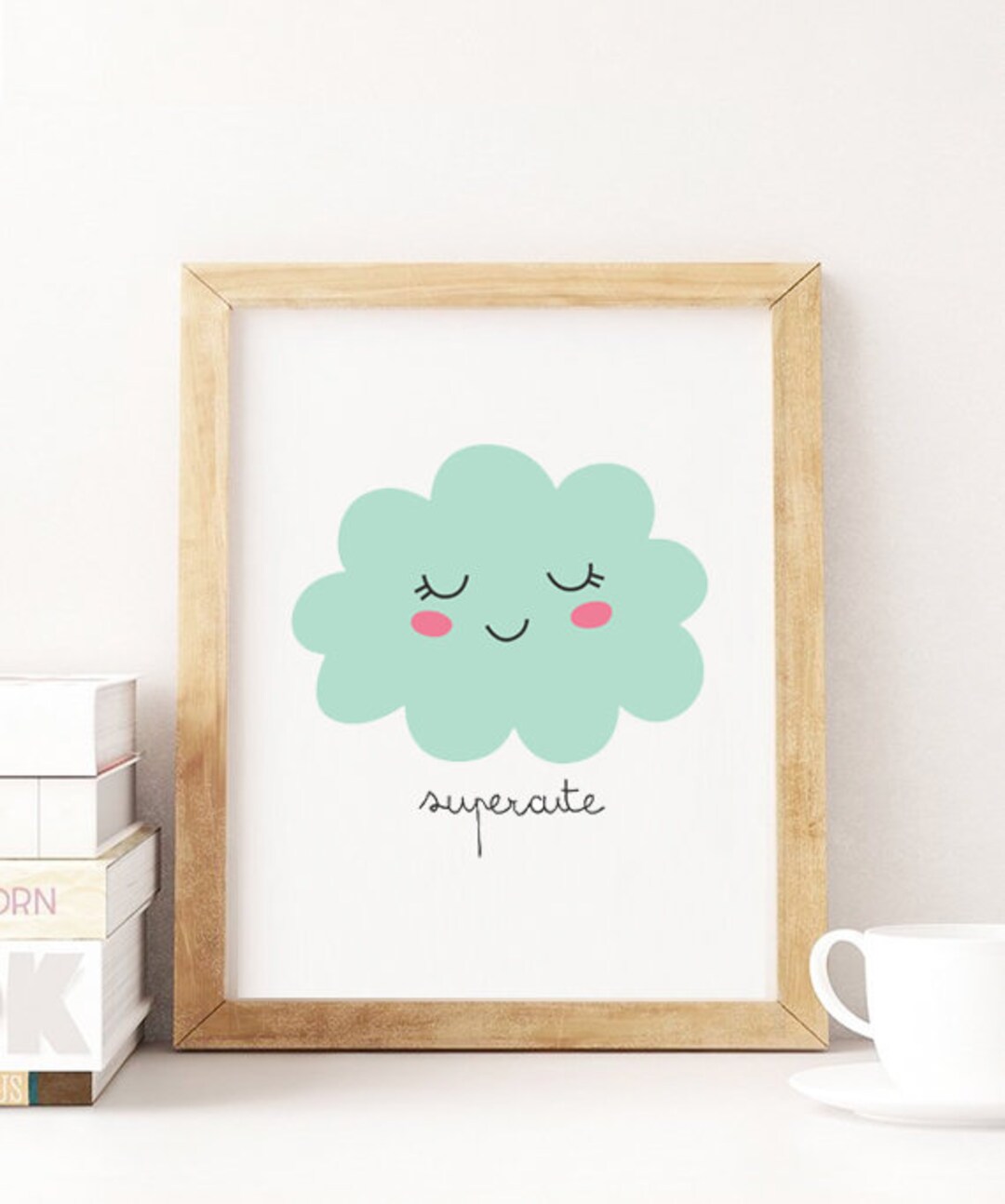 Kids Printable Kids Prints Super Cute Cloud Nursery Wall - Etsy