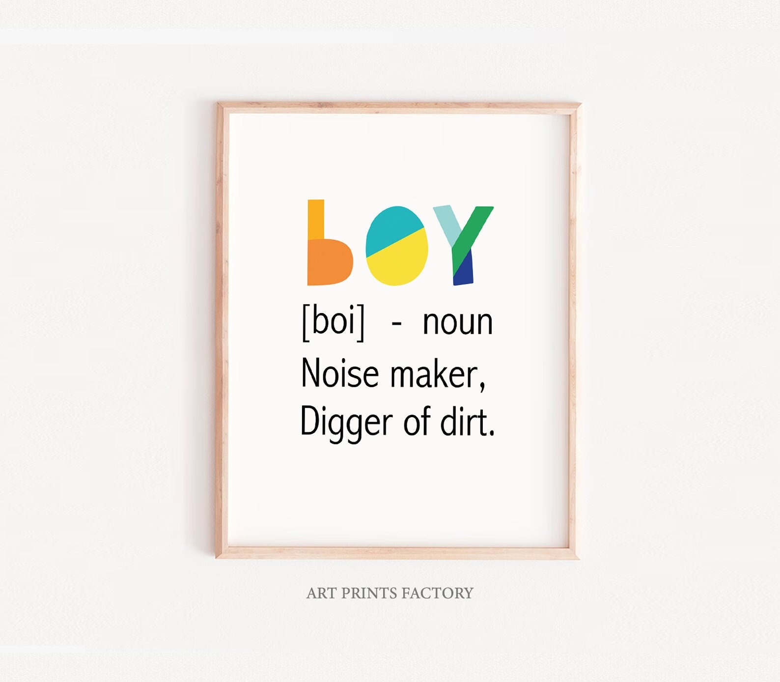 Boy Definition Print, Boys Wall Art, Definition Print, Quote Print ...