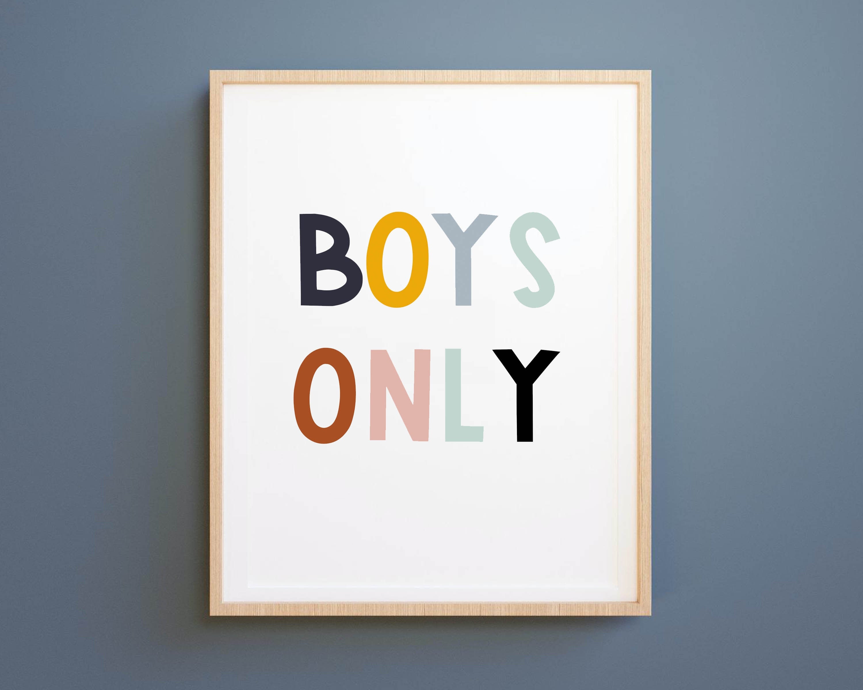 Boys Only print Nursery Print Digital Download Printable | Etsy