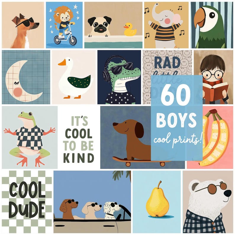 Building Blocks Prints: Set of 3 Modern Playroom Posters (digital ...
