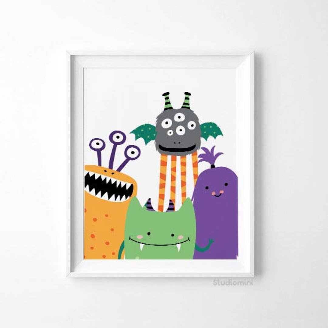 NURSERY PRINTS Mosters Nursery Prints, Sale Print, Boys Monster Print ...