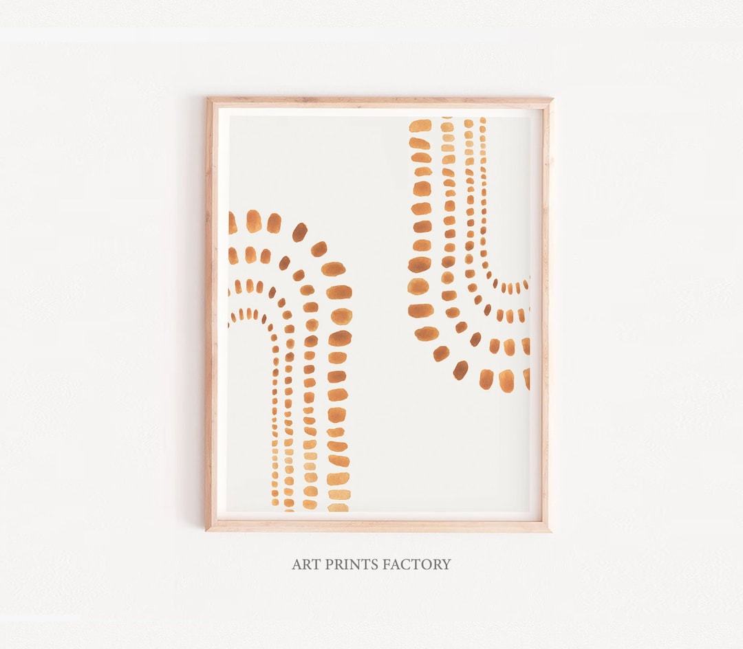 Boho Decor, Abstract Print,minimalist Painting,watercolor Terracotta ...