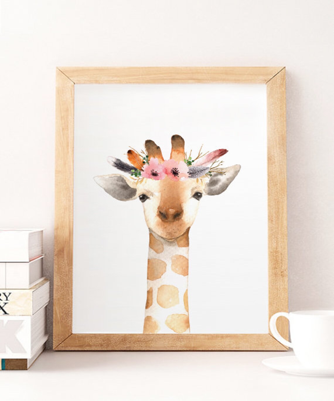 Nursery Decor Baby Giraffe Print Safari Animals Baby Animal | Etsy