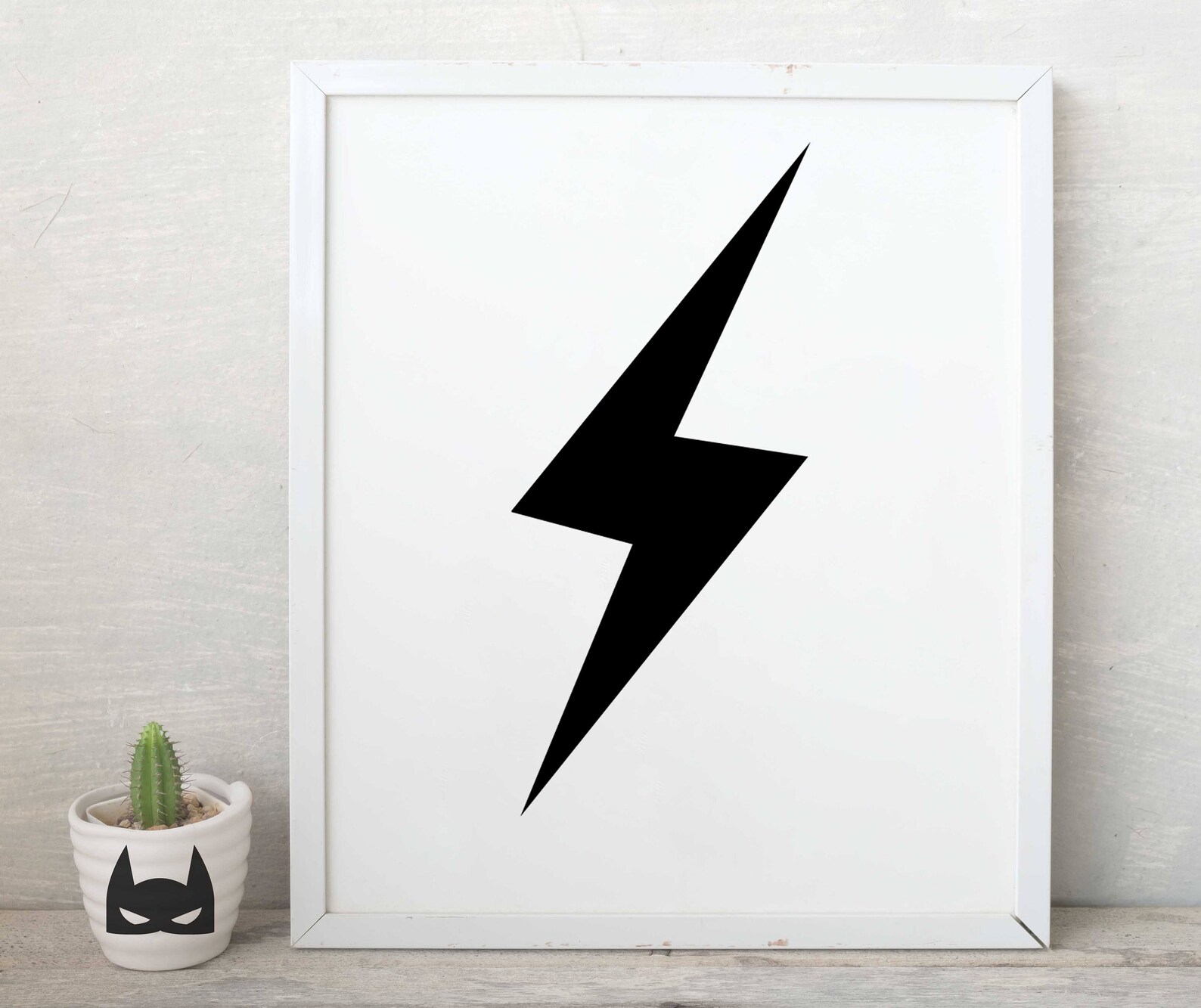 Superhero Lightning Bolt Nursery Print, Boys Room Decor (digital ...