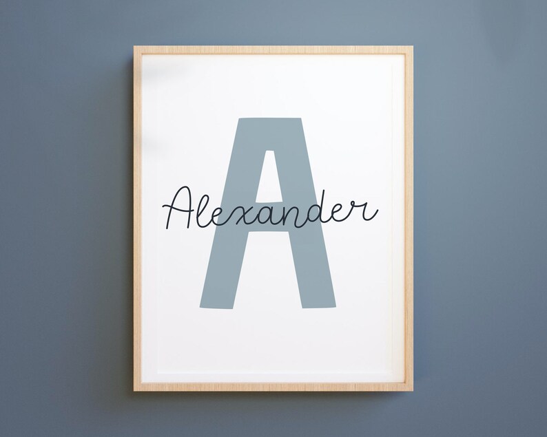 Custom Initial Print KIDS Name Printable Personalized Print - Etsy