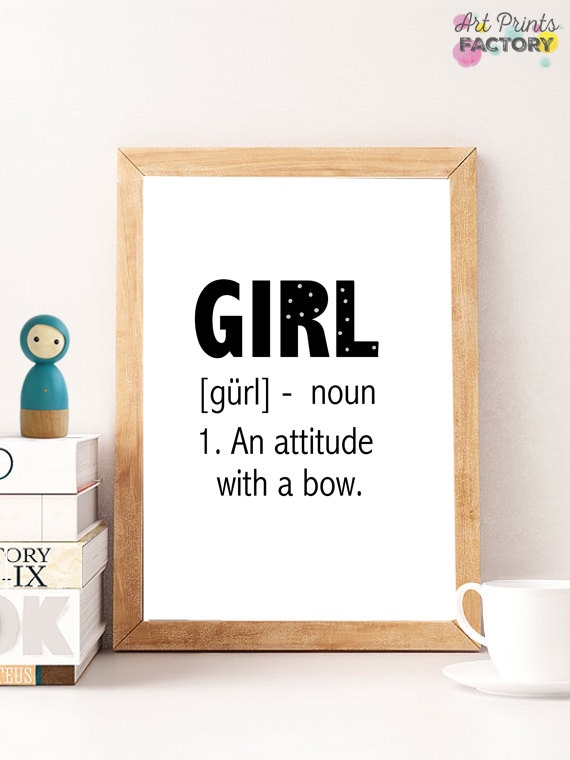 Definition girl Wall Print Girls Room Decor Printable - Etsy
