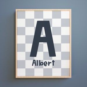 Custom Initial Print, Boys CUSTOM Name, Printable Name Sign ...