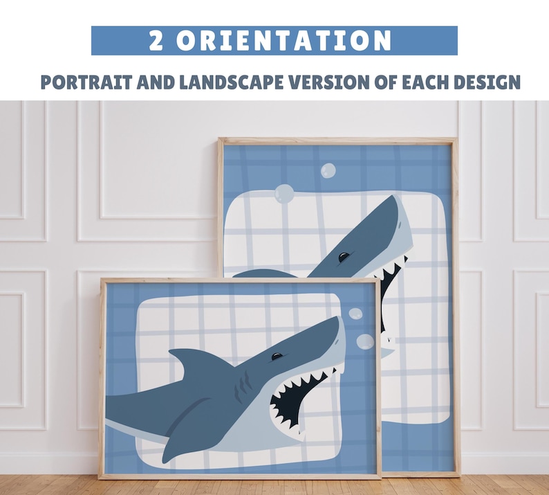 Ocean Tier Drucke: Nautische Kinderzimmer Dekoration (Digitaler ...