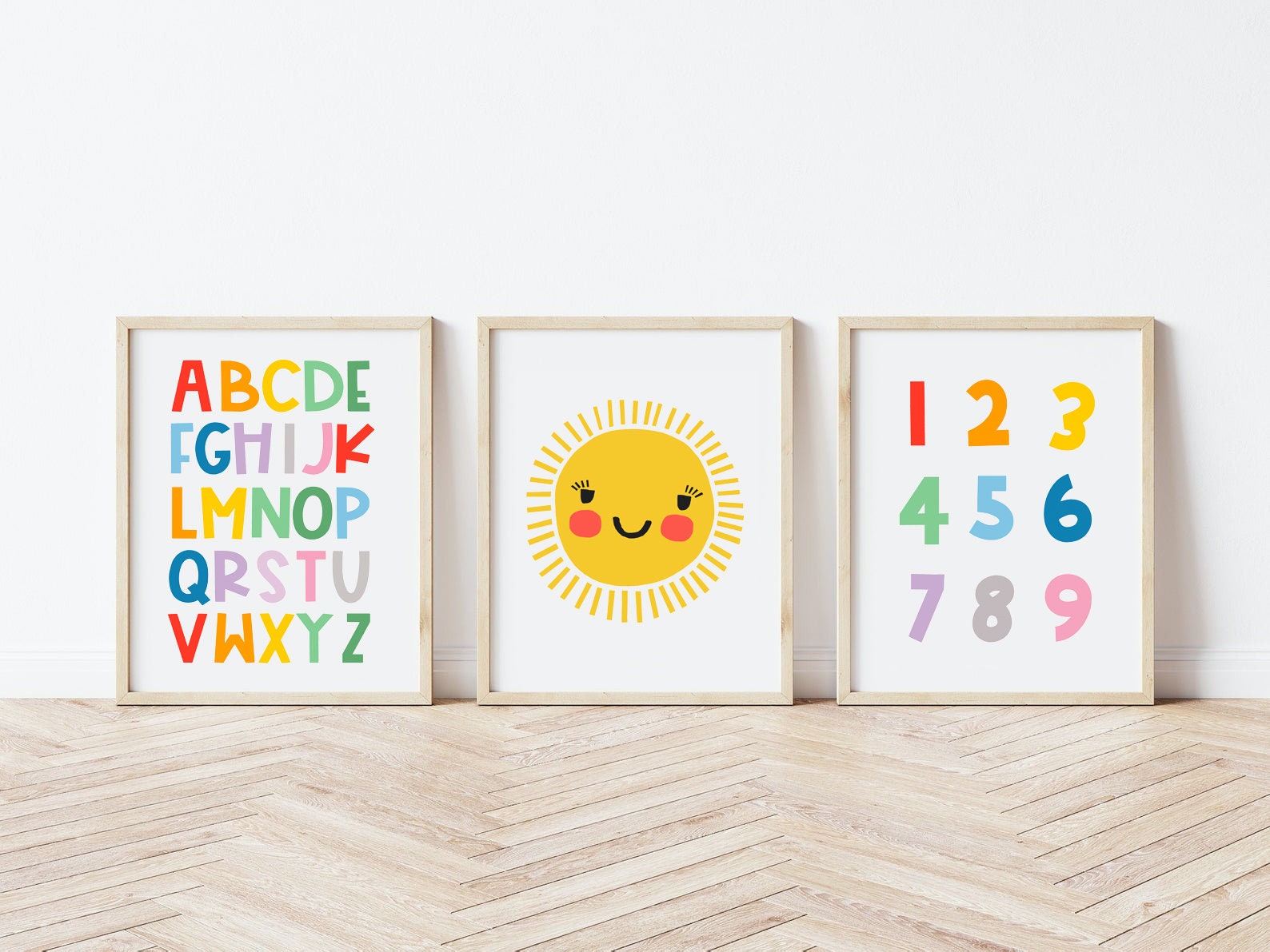 SUN Alphabet Poster: Kids Nursery Decor (digital Download) Learning ...