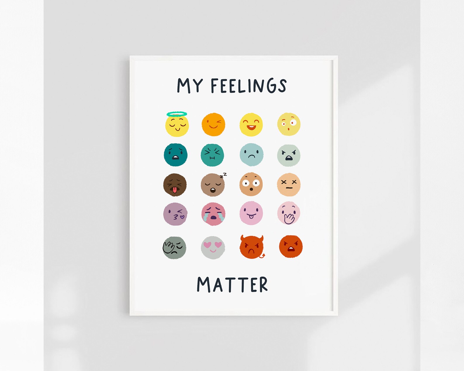 Feelings & Emotions Chart All the Feelings Print Education | Etsy