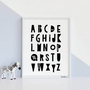 Alphabet Print 50% OFF, Kids Alphabet, Nursery Alphabet, Nursery Art ...