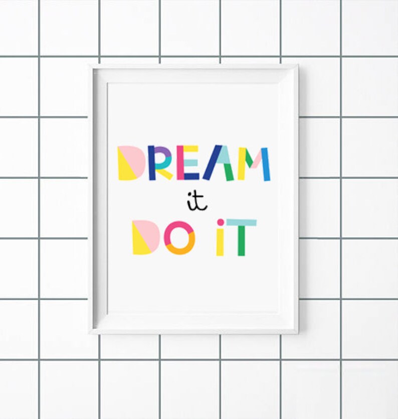 Dream Wall Print Dream Wall Art Bedroom Wall Poster Dream - Etsy