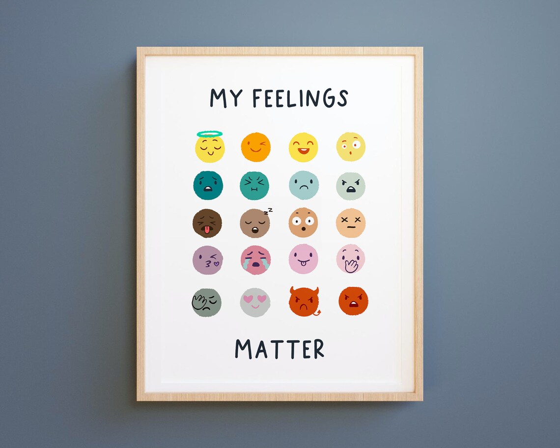 Feelings & Emotions Chart All the Feelings Print Education | Etsy