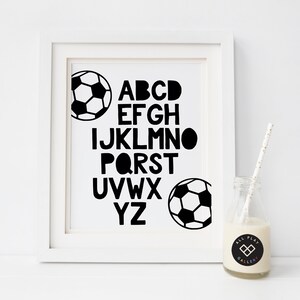 INSTANT DOWNLOAD Sports Boy Wall Decor, Alphabet Soccer, Numbers Sports ...