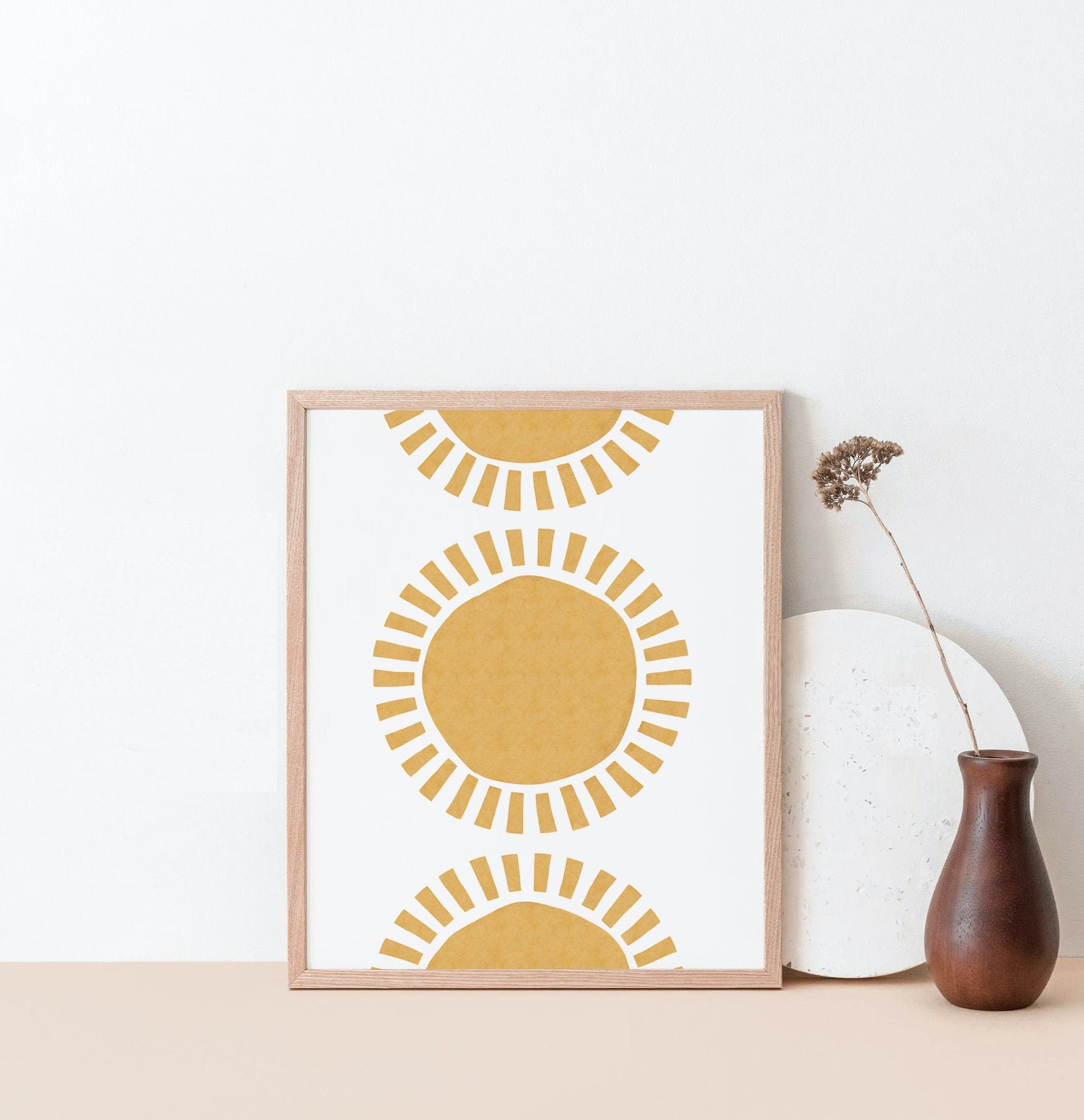 Moderne Sonne Kunstdruck abstrakte Sonne Wandkunst | Etsy