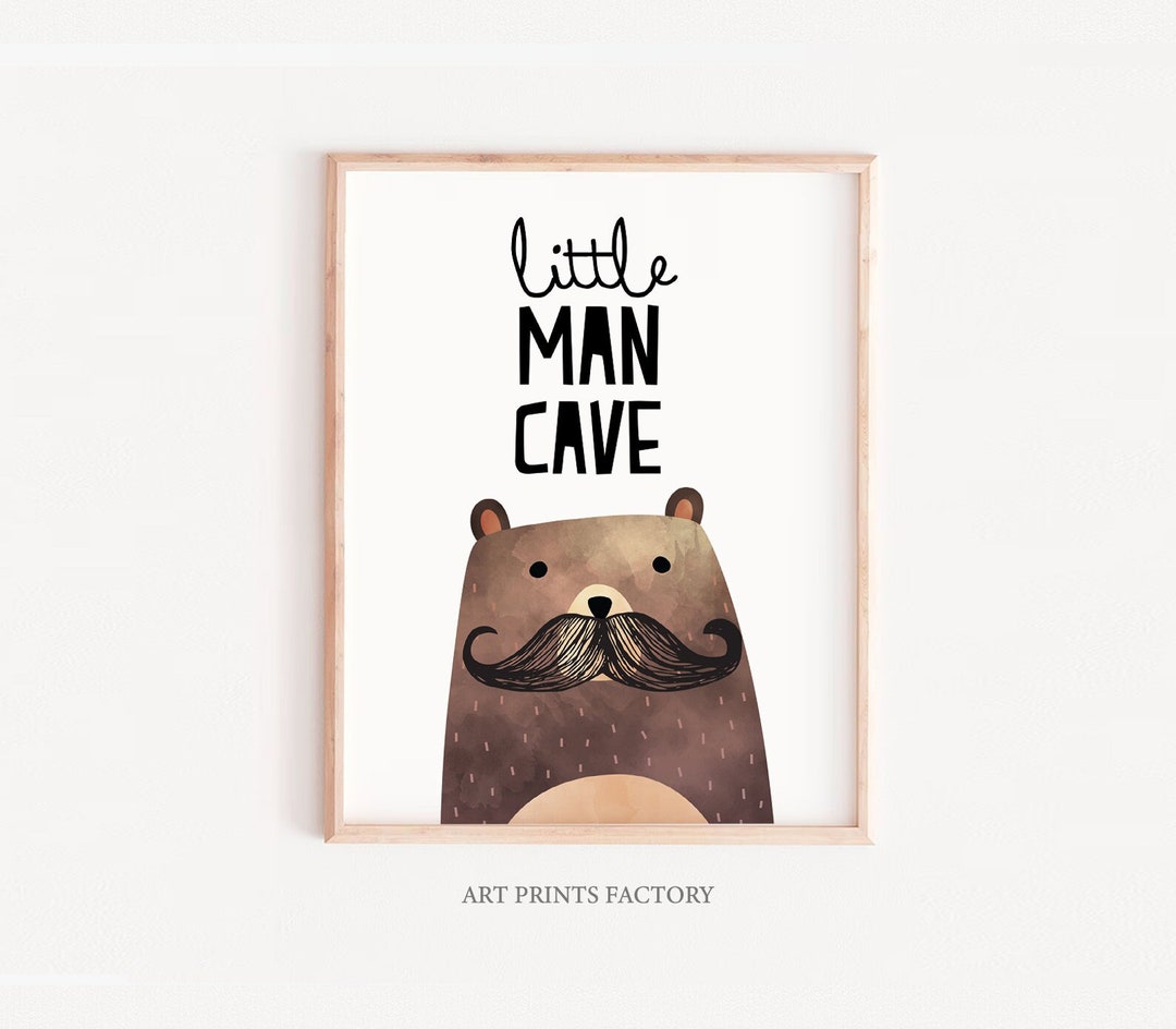 Little Man Printable, Art Baby Boys, Bear Mustache, Room Sign Bear ...