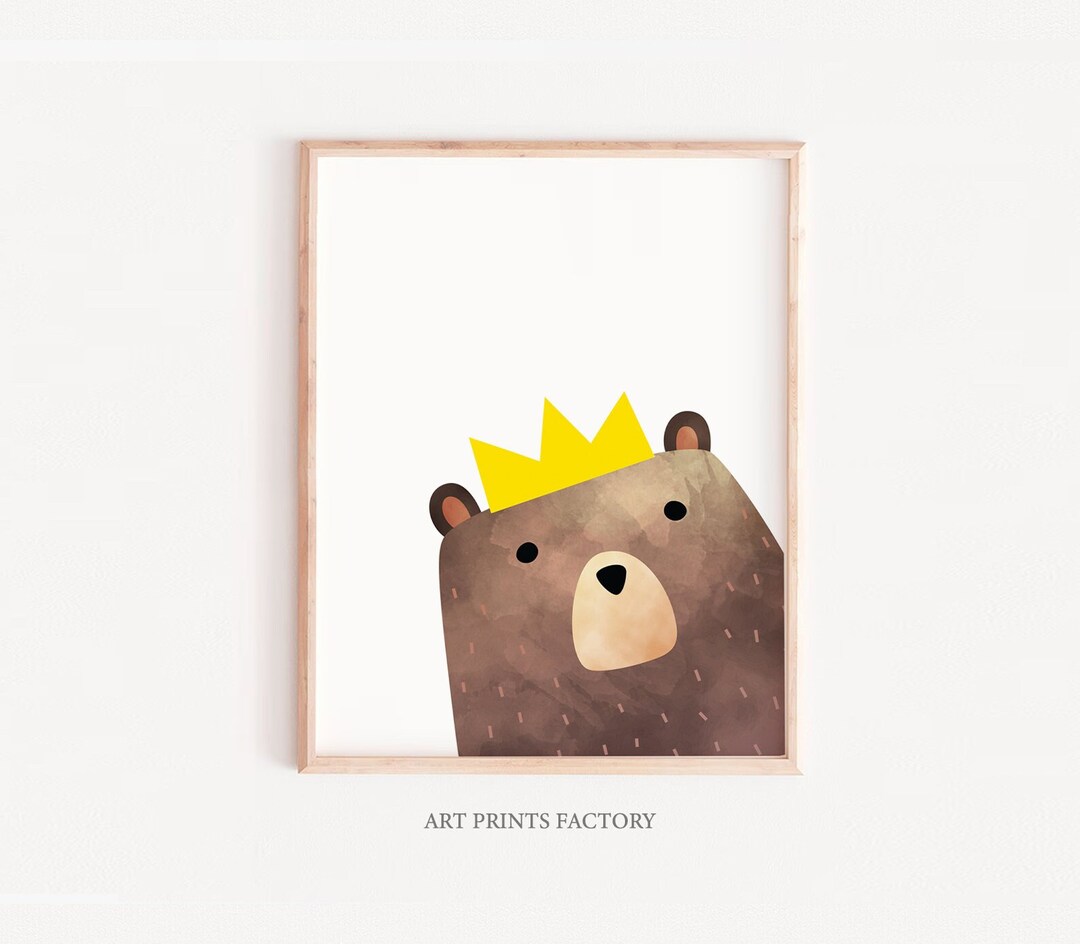 Bear Kids Prints, Cute Bear Art, Nursery Wall Decor, Children Artwork ...
