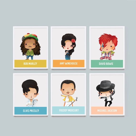 Influential People Music Stars Digital Postersamy - Etsy