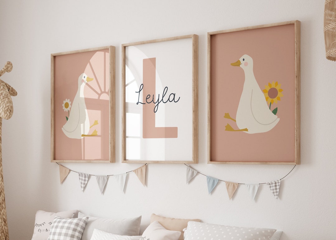 Silly Goose Wall Art, CUSTOM Goose Poster, Girl Nursery Decor, Farm ...