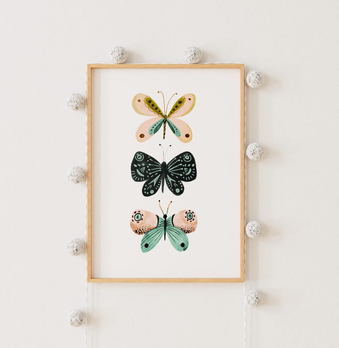 Butterfly Wall Art Print: Girls Printable Poster (digital Download ...