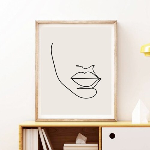 Set of 3 One Line Prints Minimalist Decor Minimal Wall Art | Etsy