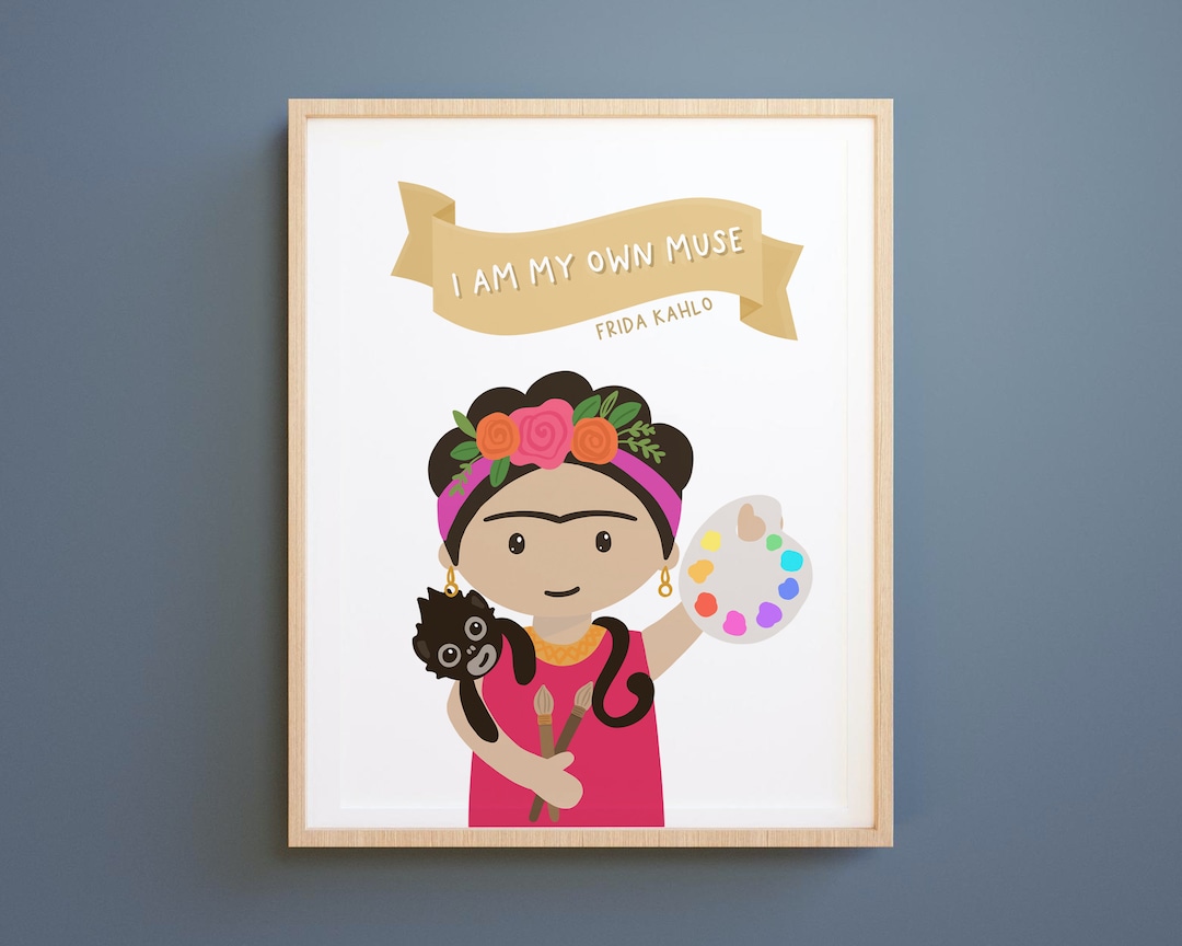 Frida Kahlo Kids Art Print: Inspirational Nursery Decor (digital ...