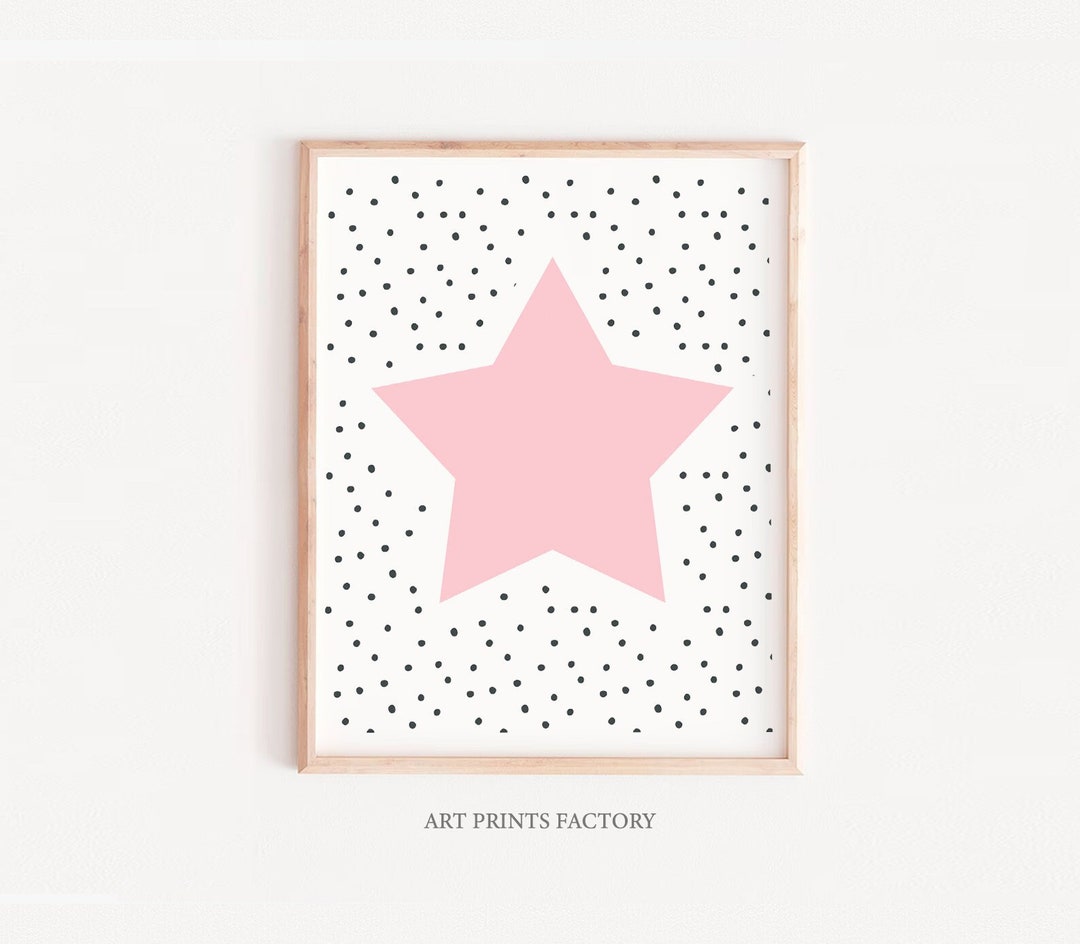 Pink Star Nursery Art Print, Girl's Room Decor (digital Download) - Etsy