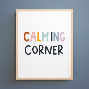 Set of 3 Calming Corner Wall Art, Calming Corner, Calming Strategies ...