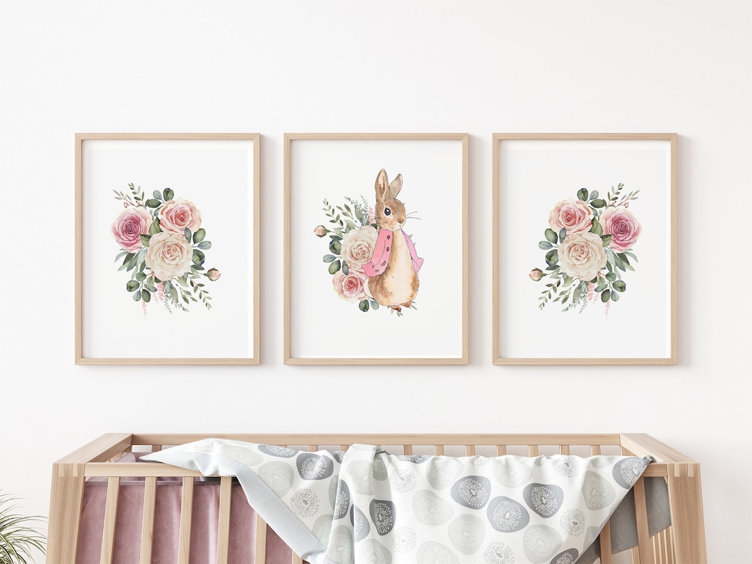 Nursery Prints Girl, Peter Rabbit, Girl Nursery Wall Art, Girls Wall ...