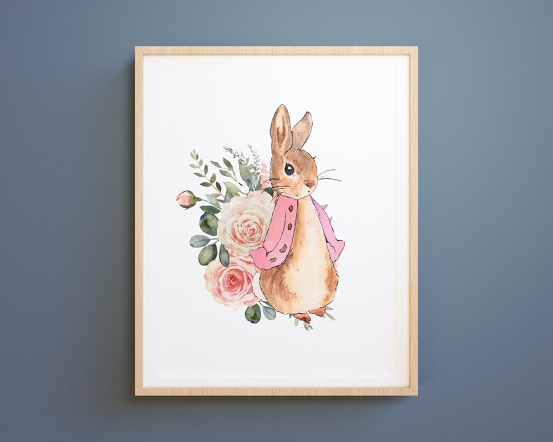 Nursery Prints Girl Peter Rabbit Girl Nursery Wall Art | Etsy