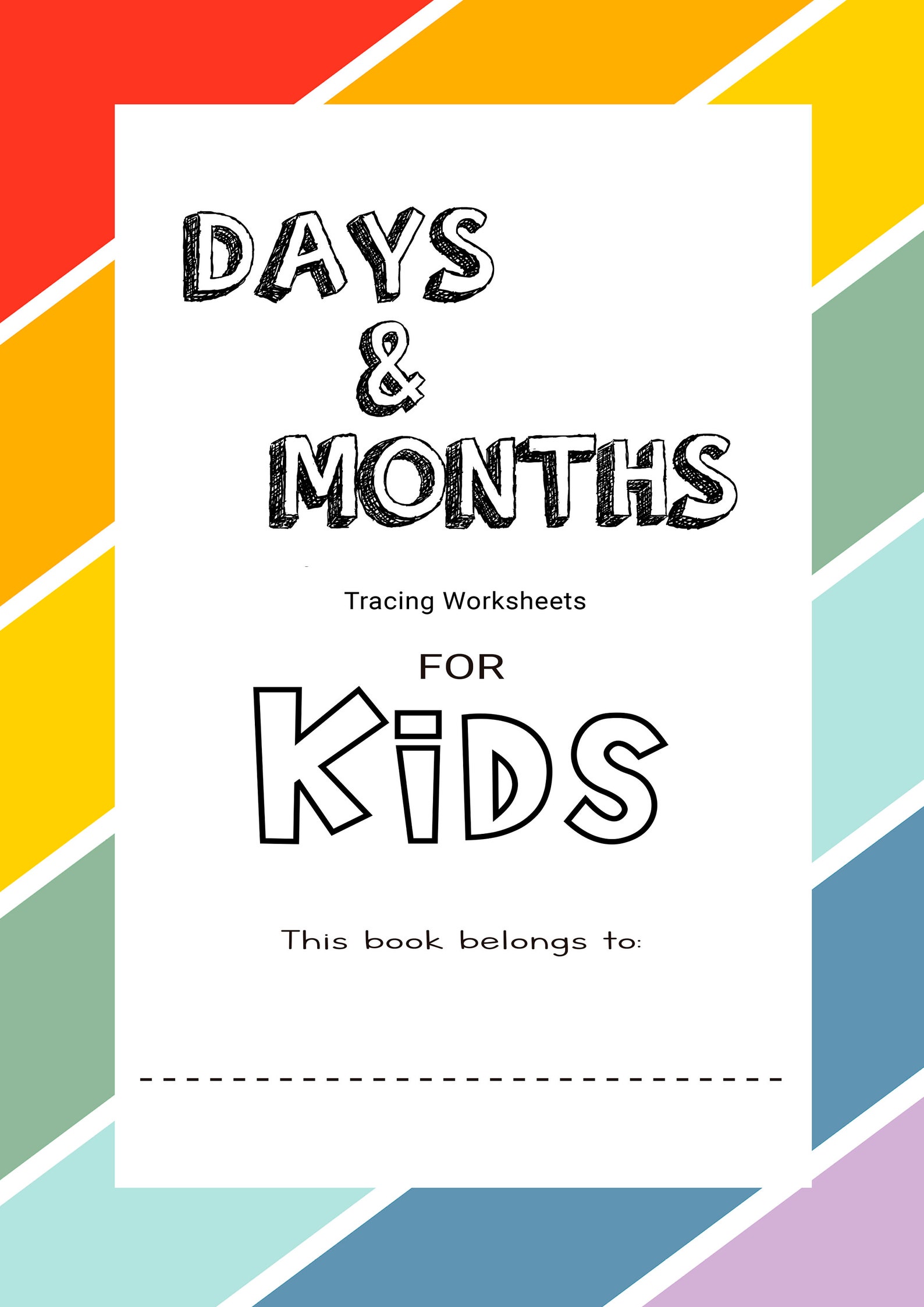 Days of the Week Tracing Sheets, Months Tracing Worksheets , Printable ...