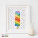 Ice Lolly Print, Rainbow Popsicle Art, Modern Nursery Decor (digital ...