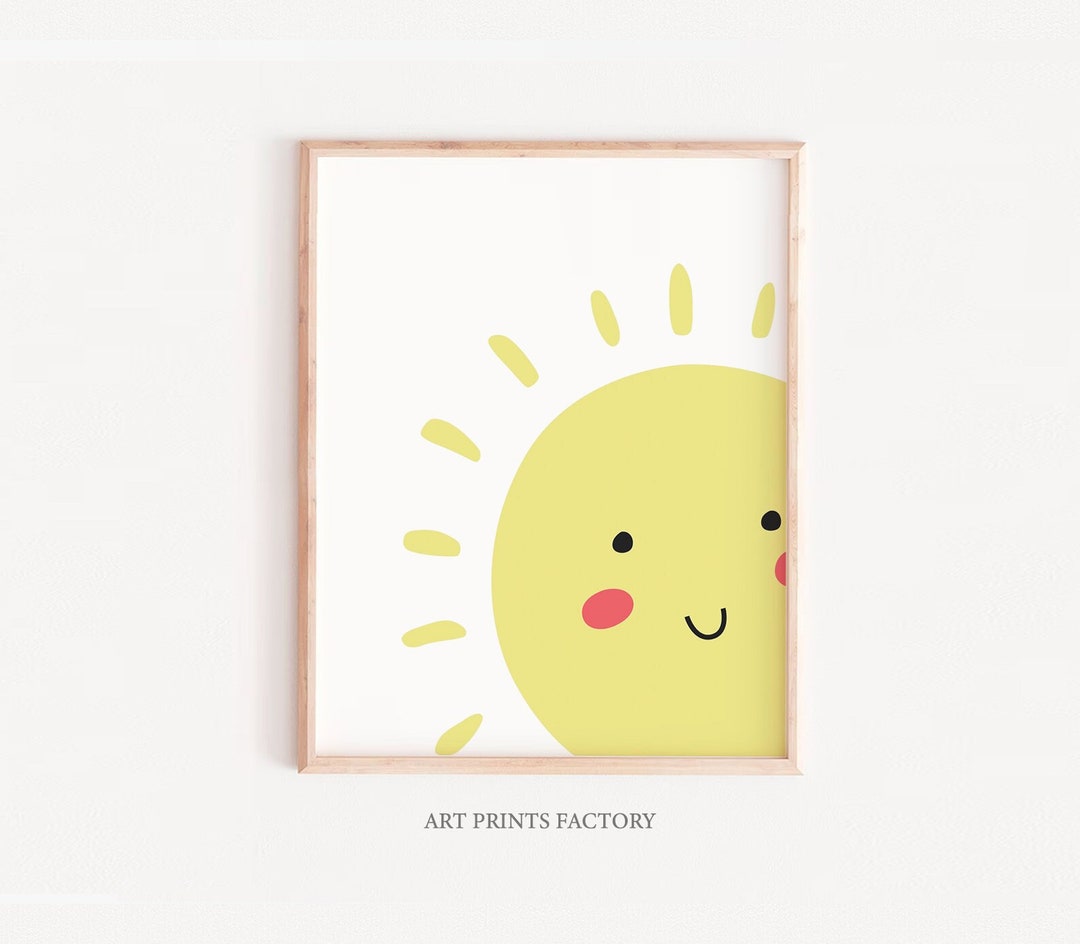 Sun Printable Poster | Smile Sun Print , Kids Room Poster, Cute ...