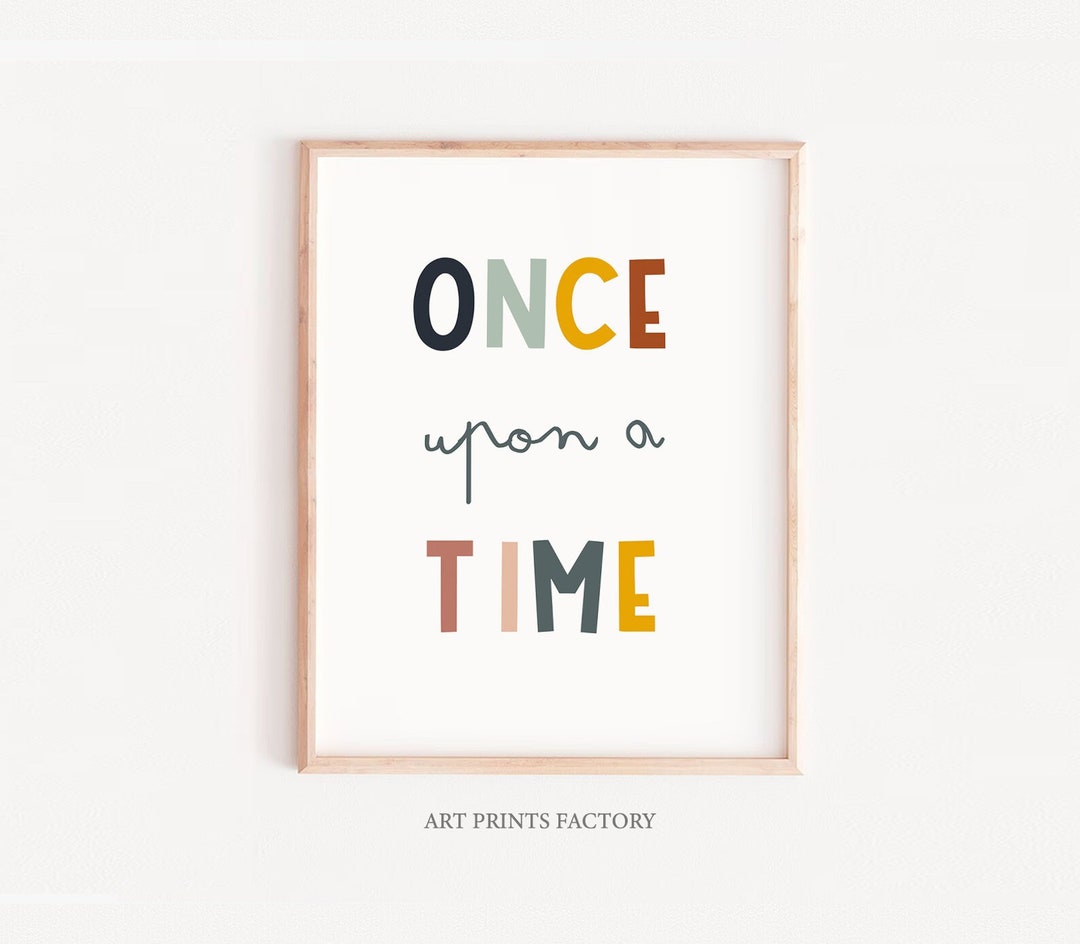 Once Upon a Time Printable · Fairytale Nursery Print · Princess Wall ...