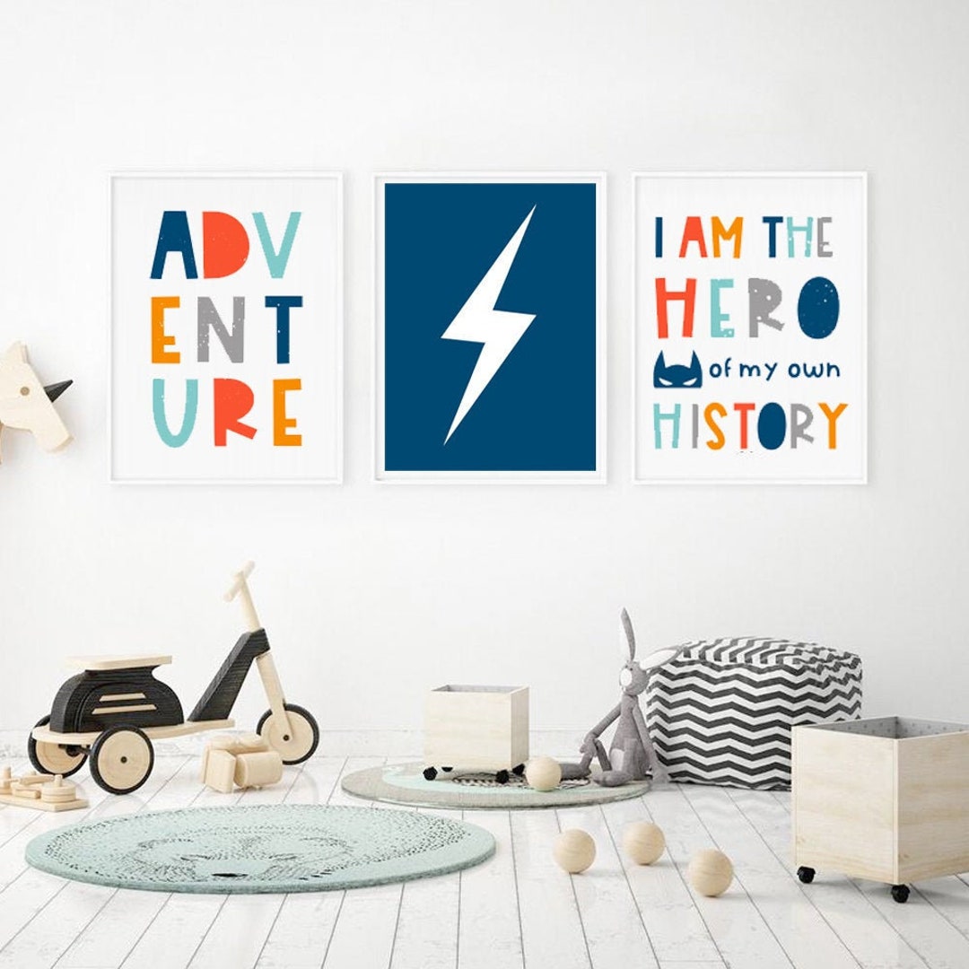 Superhero Kids Room Decor, Nursery Wall Art, Kids Wall Decor, Nursery ...