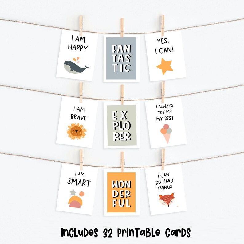 32 Affirmation Cards Positive Cards Daily Cards Affirmation | Etsy