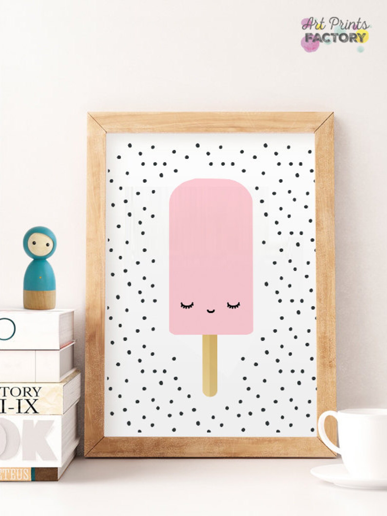 NURSERY Ice Cream Print, Ice Cream Poster,pink Ice Cream Ice Cream Wall ...