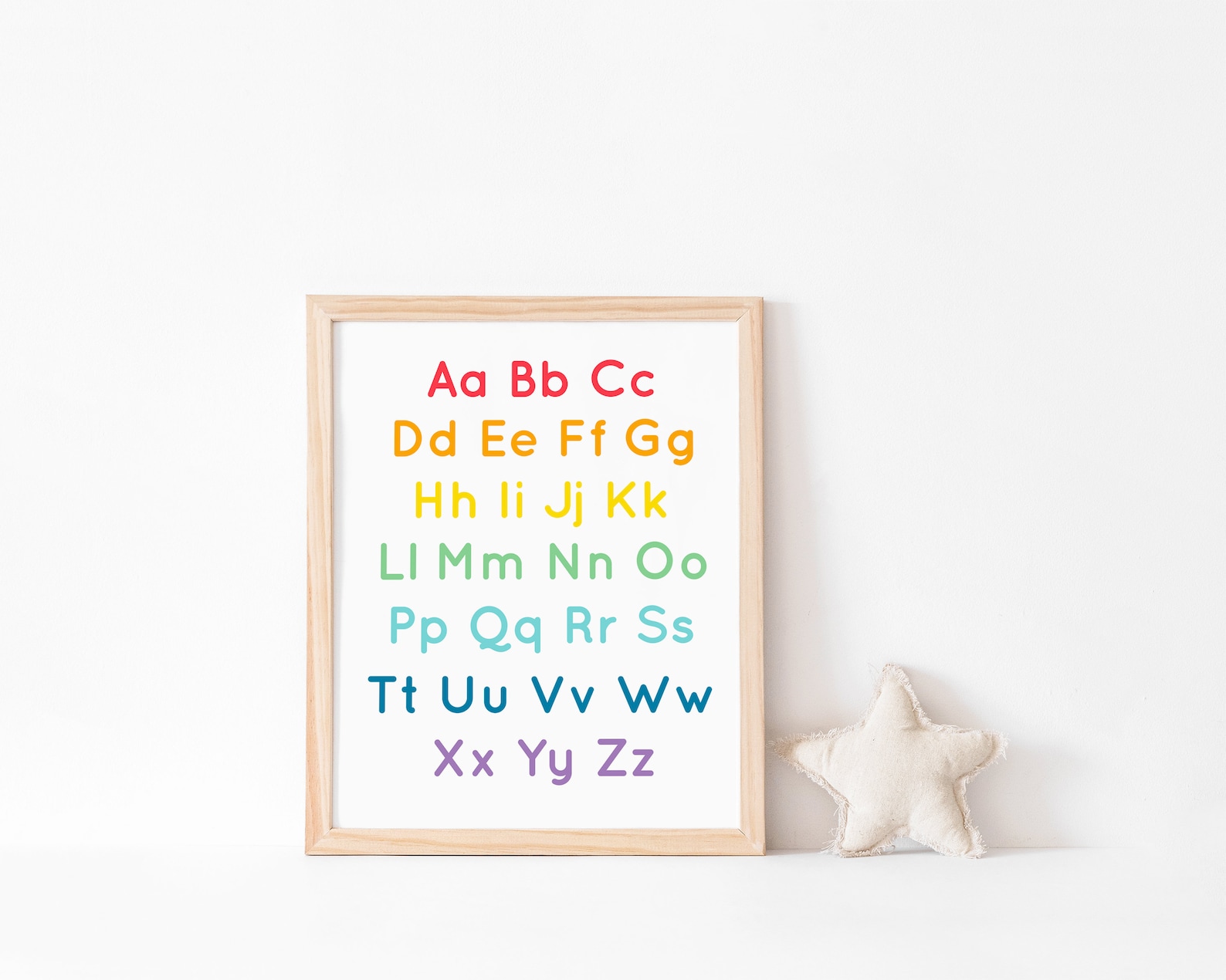 Rainbow Alphabet Print, Nursery Art, Homeschool Print, Kids Posters,abc ...